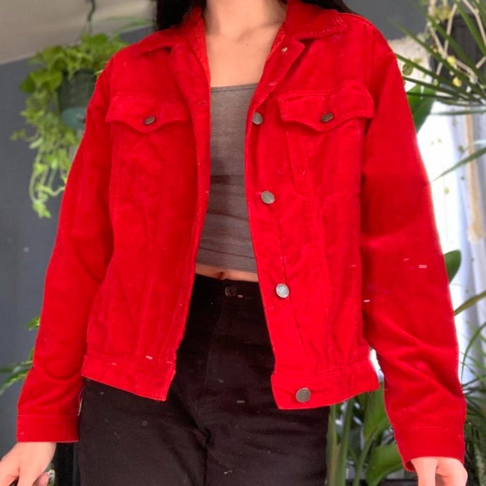 Cherry Red Velvet Jacket - Gem